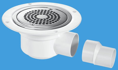 McAlpine TSG50-ANTI/LIG 50mm Water Seal Trapped Gully, Clamp Ring and ...