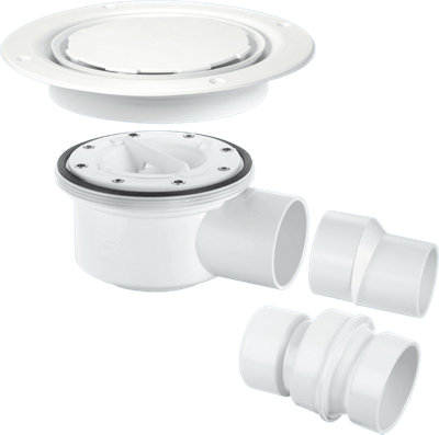 McAlpine TSG52WH-NSC Two-Piece 50mm Water Seal Trapped Gully, Clamp ...