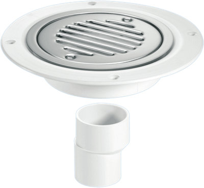 McAlpine USG2SS-SL-SC Untrapped Gully, Clamp Ring and Cover Plate, 2 ...