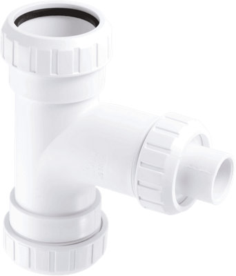 McAlpine V24L 1" x 1" x " Surefit Swept Tee with 19mm Pushfit Branch ...