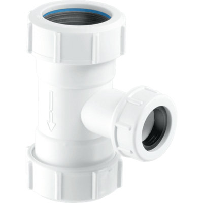 McAlpine V33T-FP Tee Piece with Universal Connection to flush pipe at ...