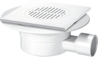 McAlpine VSG1T6WH Valve Shower Gully, Tile with removable Grid, 1 ...