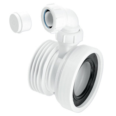 McAlpine WC-CON1V Straight Rigid WC Connector with 1.25" Universal Vent ...