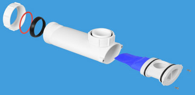 McAlpine WV-1 Bath Space-saver. 1.5" BSP female inlet nut x 1.5 ...