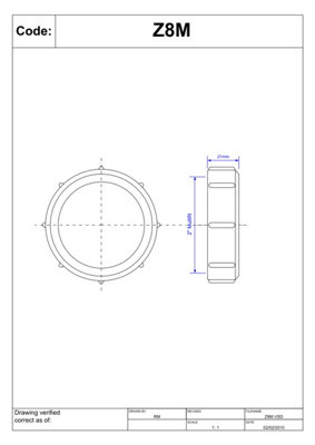 McAlpine Z8M 2" Multifit Loose Nut