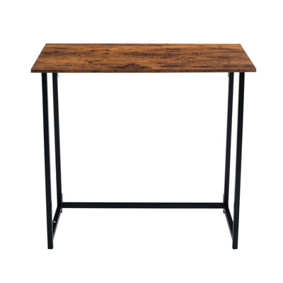 MCC Direct Boston Folding Computer Desk Table Walnut