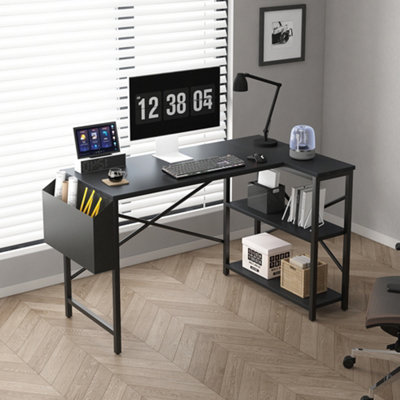 MCC Direct Computer Desk L Shaped Corner Desk with Adjustable shelves ...