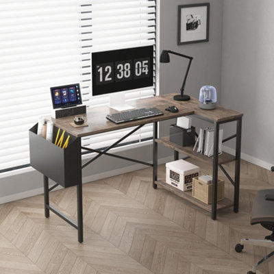 MCC Direct Computer Desk L Shaped Corner Desk with Adjustable shelves ...