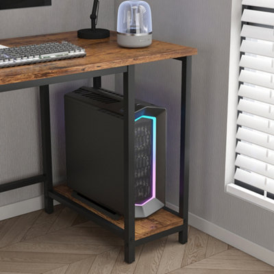 MCC Direct Computer Desk with 2 adjustable shelves 100cm Chicago Black