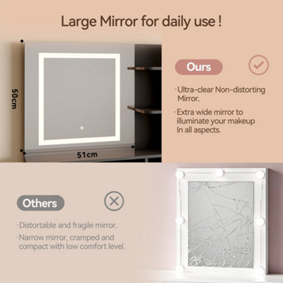 MCC Direct Dressing Table with Adjustable LED Mirror Make up Desk and ...