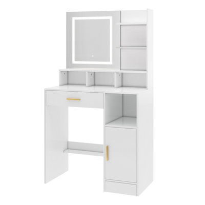 MCC Direct Dressing Table with Adjustable LED Mirror Make up Desk and ...
