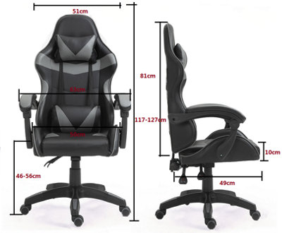 MCC Direct Gaming Chair Computer Chair with Tilt and Swivel function ...