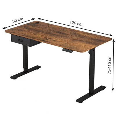 MCC Direct Height Adjustable Electric Desk Standing/Sitting Computer ...