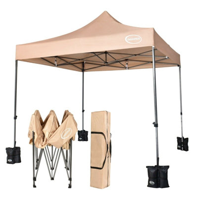 MCC Direct Maximus 3x3 Heavy Duty Pop up Beige Gazebo NS | DIY at B&Q