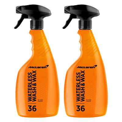 McLaren Waterless Wash & Wax Car Gloss Shine Showroom Cleaner 2x500ml