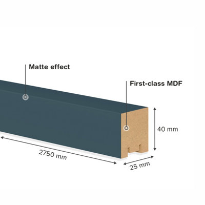 MCW Cre8 Slatted Room Divider - Ocean Blue - 2750mm x 40mm x 25mm - 8 Pack