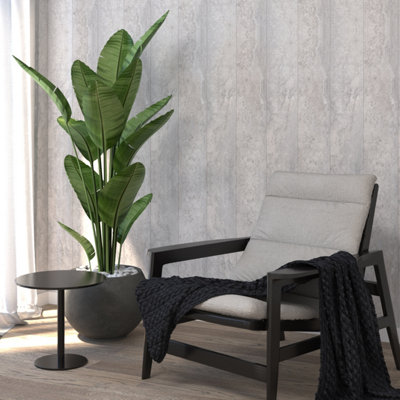 MCW Cre8 Tongue & Groove MDF Panels - Concrete Grey - 2750mm x 205mm x ...