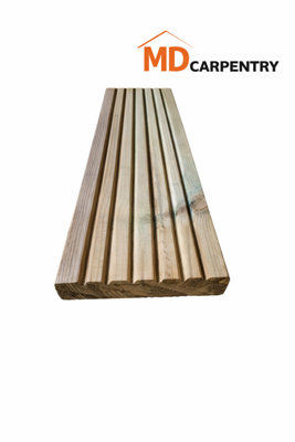 MD Carpentry Treated two sided Redwood Timber Decking Boards A Grade ...