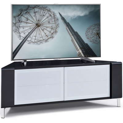 MDA Designs CORVUS Corner-Friendly Black Cabinet with White BeamThru ...