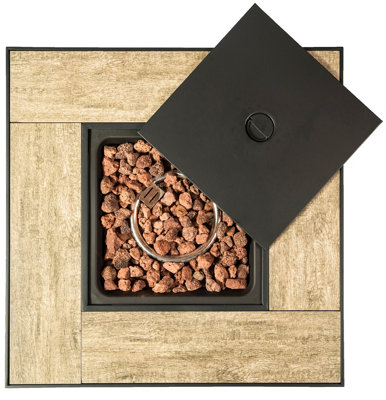 MDA Designs KAMAR Stylish Metal Frame Garden and Patio Ceramic Tabletop ...