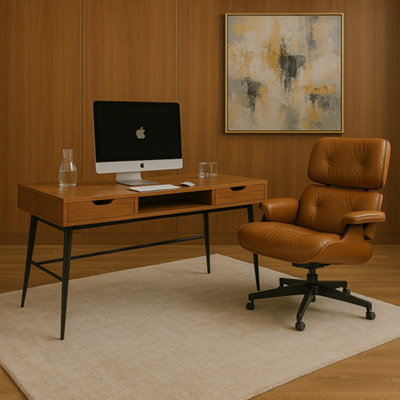 MDA Designs Kenora Home Office Study Ergonomic Desk Table Workstation ...
