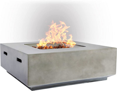 MDA Designs LOKI Light Grey Lavish Garden and Patio Fire Pit with Eco ...