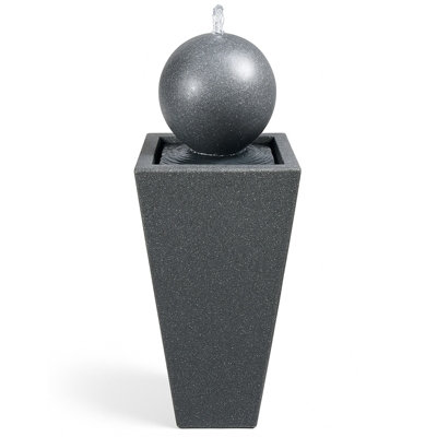 MDA Designs Osiris Outdoor Sphere and Column Water Feature LED Lit Self ...