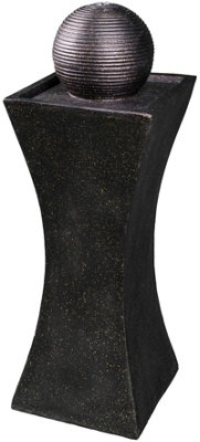 MDA Designs Sequanna Hourglass and Sphere Water Feature with Light