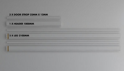 MDF Door Liner/Door Frame Set 170mm - Universal Size 1m Wide/2.1m High ...