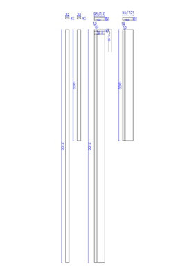 MDF Door Liner/Door Frame Set 95mm - Universal Size 1m Wide/2.1m High ...