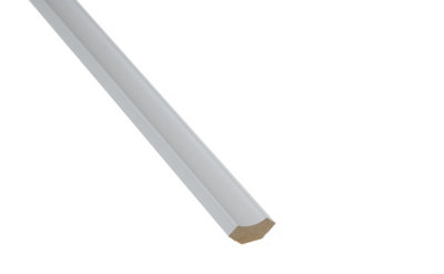 MDF Laminate Scotia Beading - White, 120cm