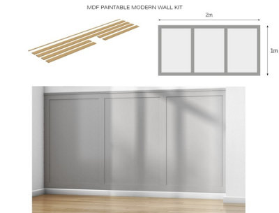 MDF MODERN WALL PANEL KIT - INC DELIVERY