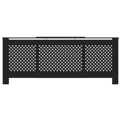 MDF Radiator Cover Black 205 cm