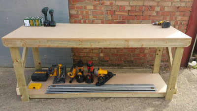 MDF top workbench H 90cm D 70cm L 180cm