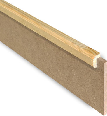 MDF Wall panel kit with top trim for panelling 90x9mm (2.4m slats)