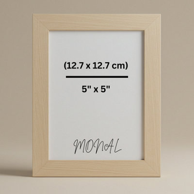 MDF Wood Photo Frame Shatterproof Plexiglass Modern Design - 5" x 5 ...