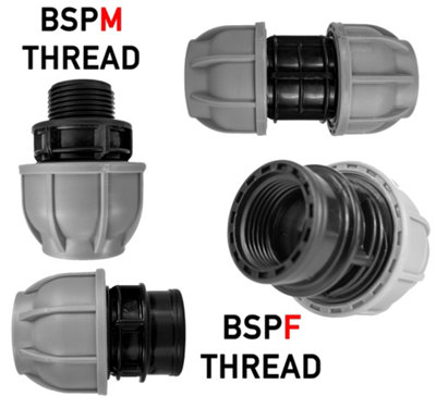 MDPE compression water pipe fittings/connectors ,straight joiners (20mm ...