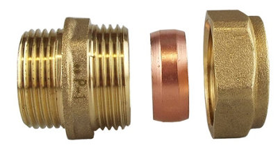 mdpe fittings to copper pipe connectors (25mm straight-22mm copper)