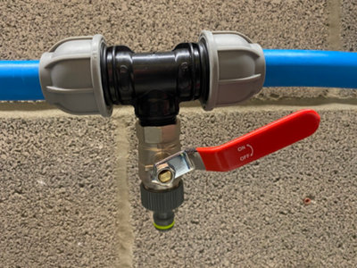mdpe Water Pipe tee Off Metal Full Flow Valve with Universal Garden ...