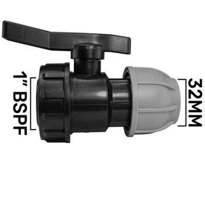 MDPE Water Pipe valves Compression-Male/Female bsp Thread (32mm ...