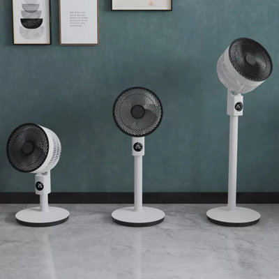 MEACO SEFTE 10" 3-IN-1 PEDESTAL AIR CIRCULATOR FAN ULTRAQUIET DC MOTOR ...
