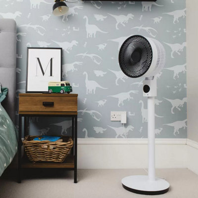 MEACO SEFTE 10" 3-IN-1 PEDESTAL AIR CIRCULATOR FAN ULTRAQUIET DC MOTOR ...