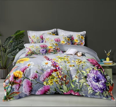 MEADOW FLORAL PRINTED DUVET SET