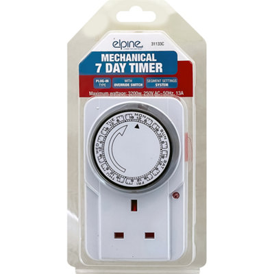 Mechanical 7 Days Timer Multi Purpose Kitchen Appliance Plug In Energy ...
