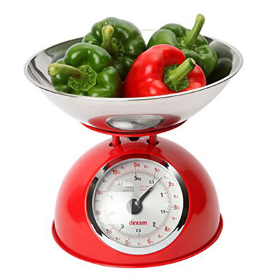 Mechanical Scales with Stainless Steel Bowl - Red