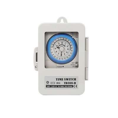 Mechanical Timer Switch TB388 PC Waterproof 24 Hours Daily Programmable Water Heater Lighting ...