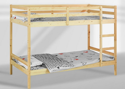Mecor Wooden Bunk Bed Frame in Natural Pine, Kids Bedroom Furniture ...