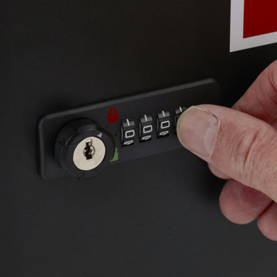 Medicab 1 Black Lockable Medicine Cabinet 4-Digit Combination Lock with ...