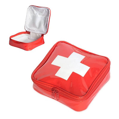 Medicines First Aid Red Cross Washable Re-useable PVC Case