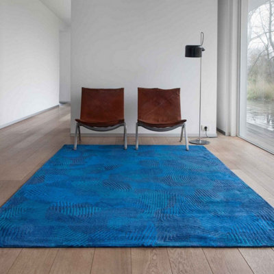 Meditation Coral 9225 Blue Lagoon Flatweave Rug by Louis De Poortere ...
